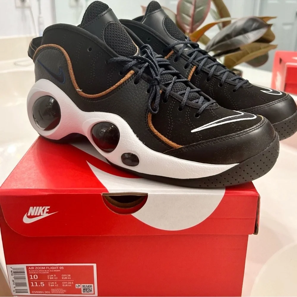 Nike | Shoes | Nike Air Zoom Flight 95 Black And White Sneakers | Poshmark